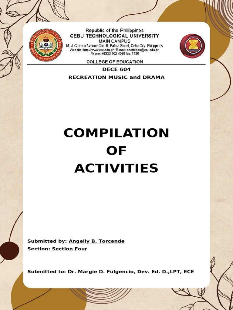 604 Compilation of Activities Final | PDF | Tempo | Rhythm