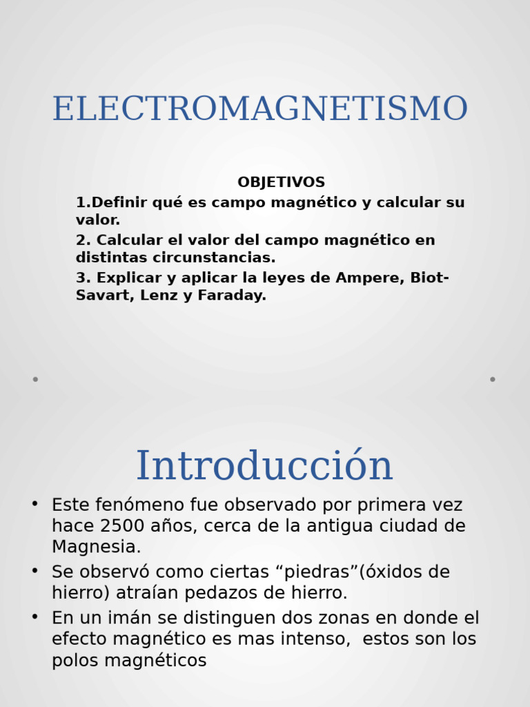 ELECTROMAGNETISMO Resumido | PDF | Imán | Campo magnético