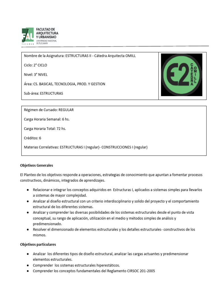 PROGRAMA EII - 2024 -FINAL | PDF | Viga (Estructura) | Diseño