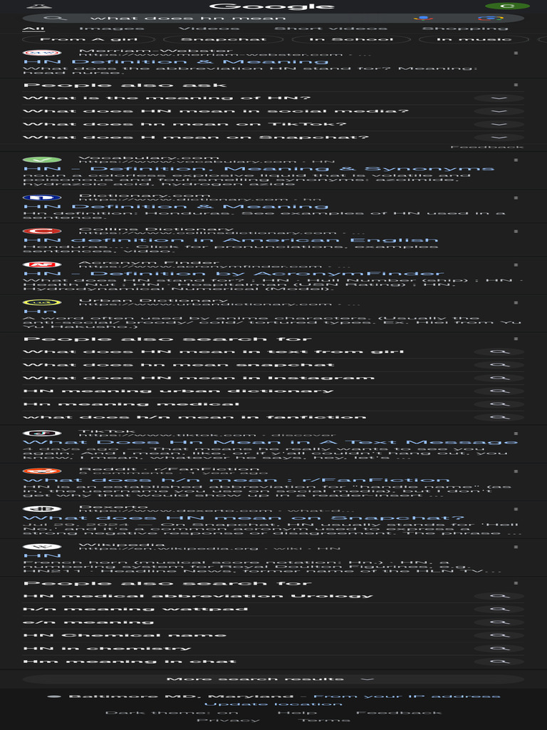 What Does HN Mean - Google Search | PDF | Linguistics