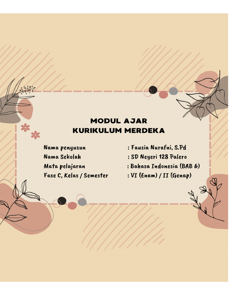 Modul Ajar Bindo Bab 6 | PDF