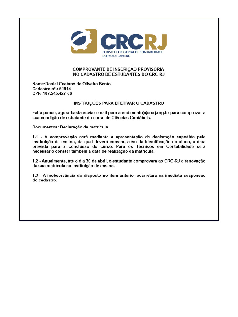 Estudante CRC | PDF