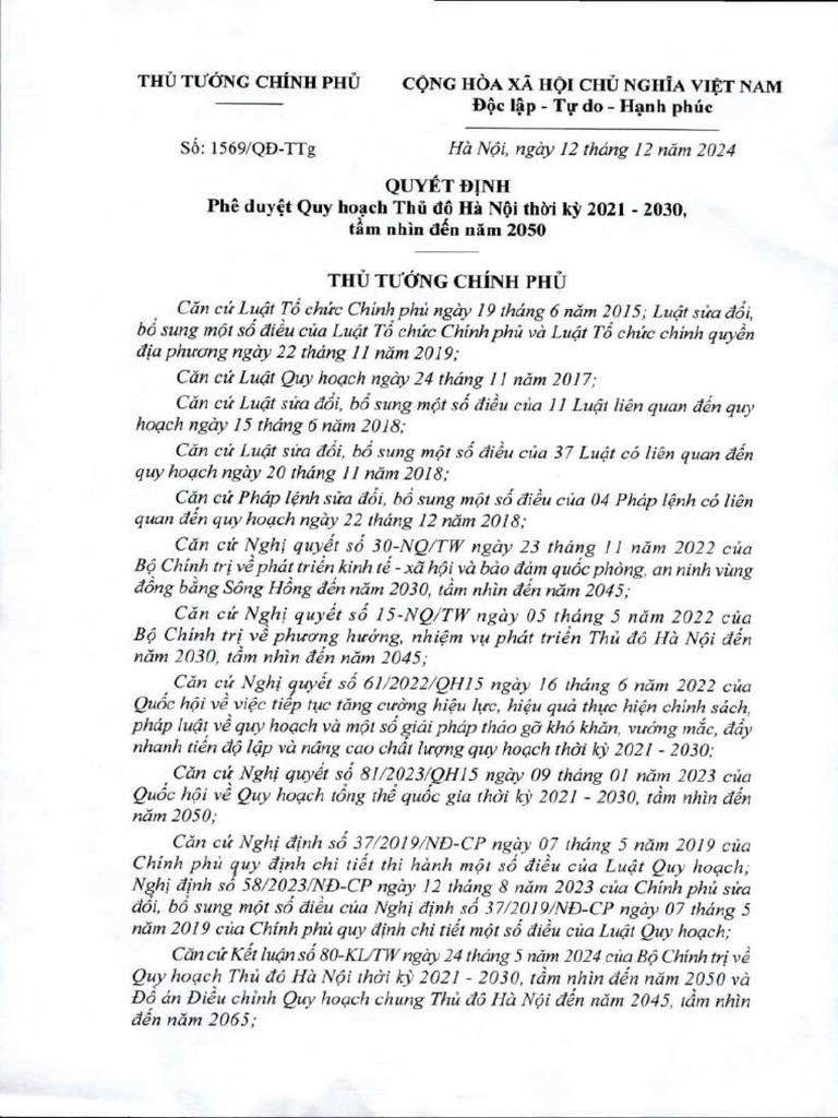 Quy Hoach Thu Do | PDF