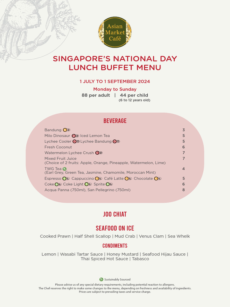 Fairmont Buffet Menu & Pricing Details | PDF | Sushi | Sauce