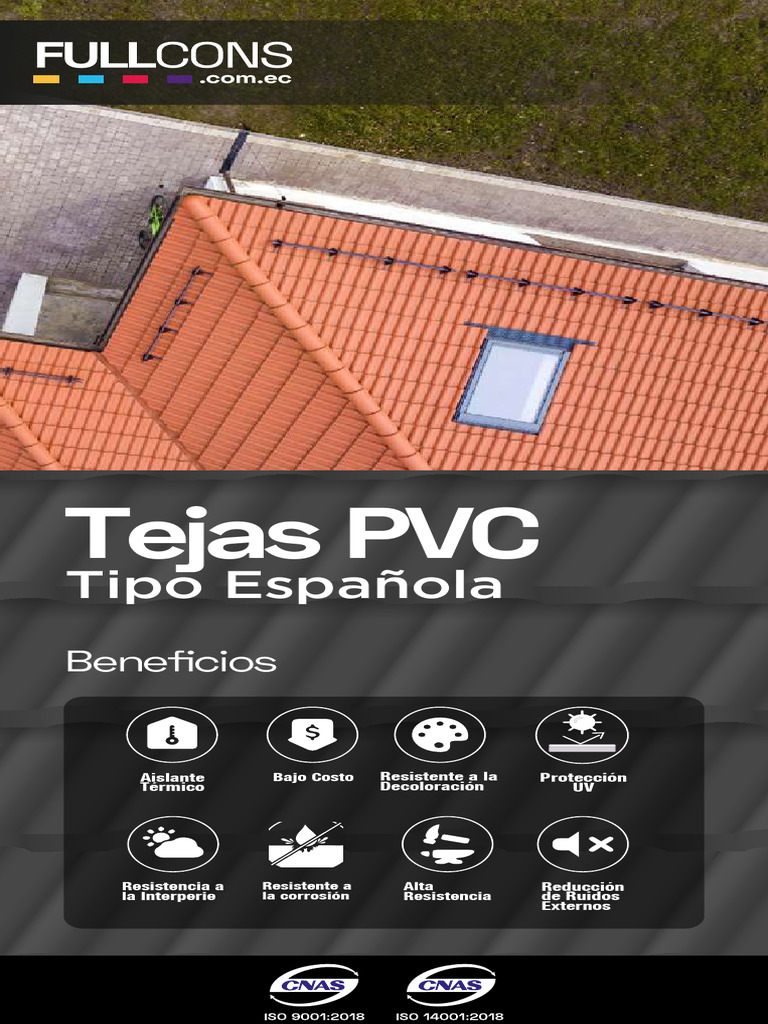 Tejas PVC Tipo Española: Descuentos y Beneficios | PDF | Materiales