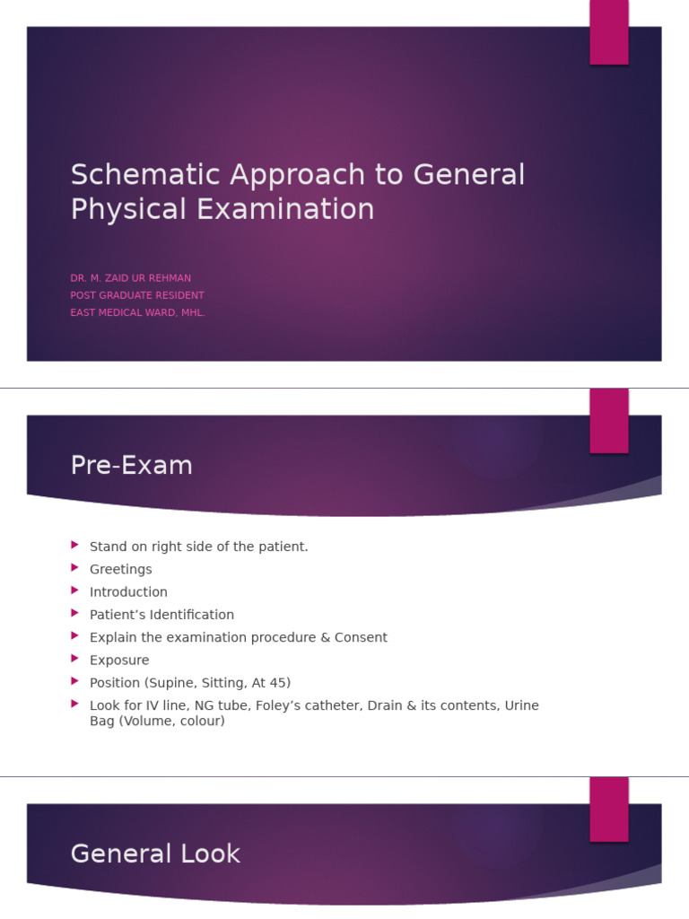 General Physical Examination Steps | PDF