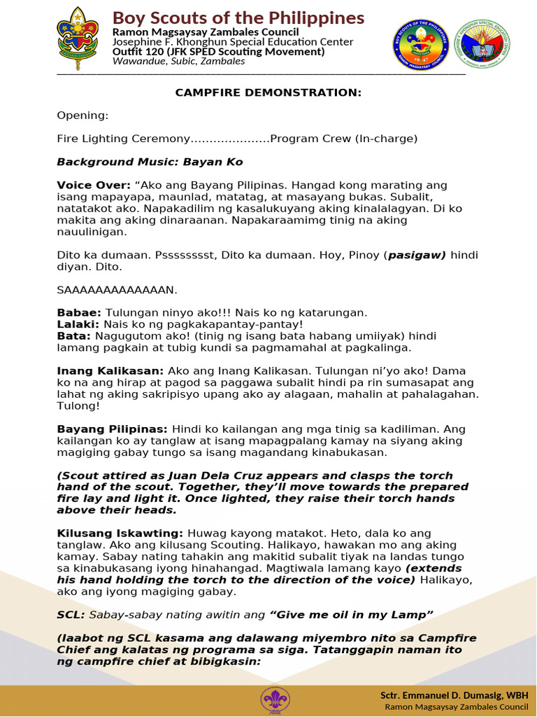 BSP Campfire Ceremony | PDF