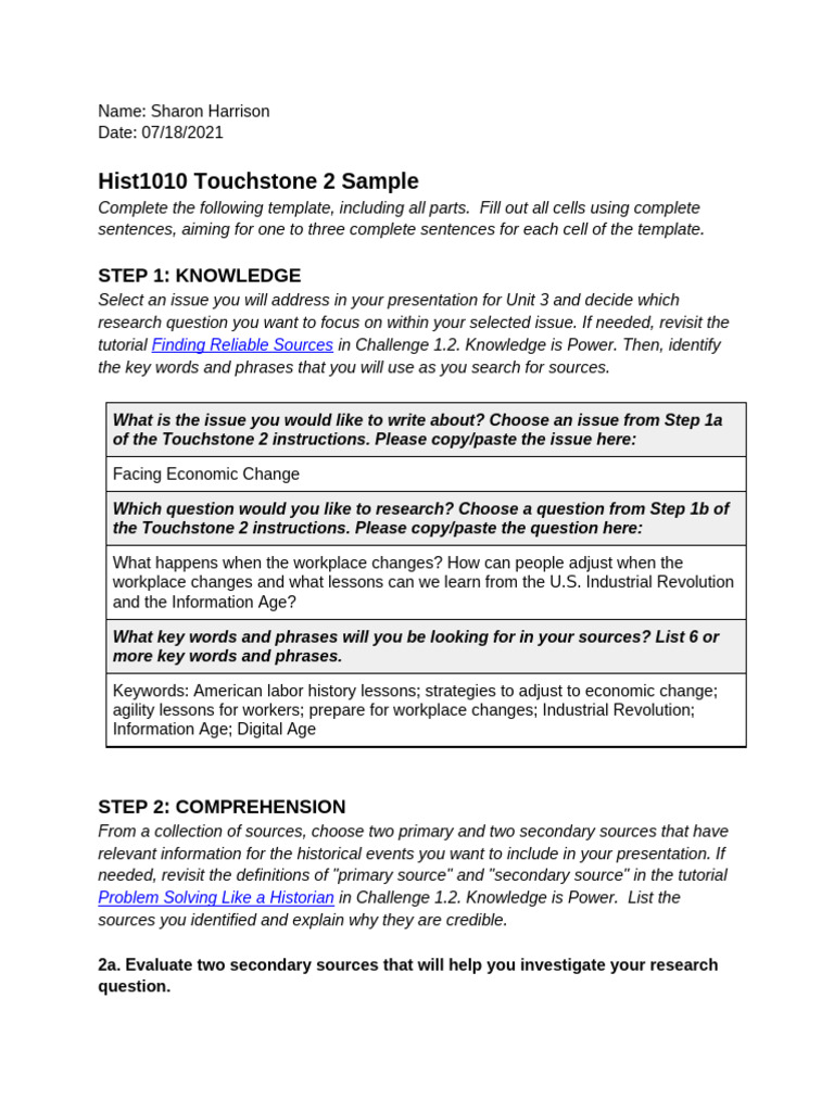 Touchstone 2 Sample | PDF | Human Migration | Knowledge
