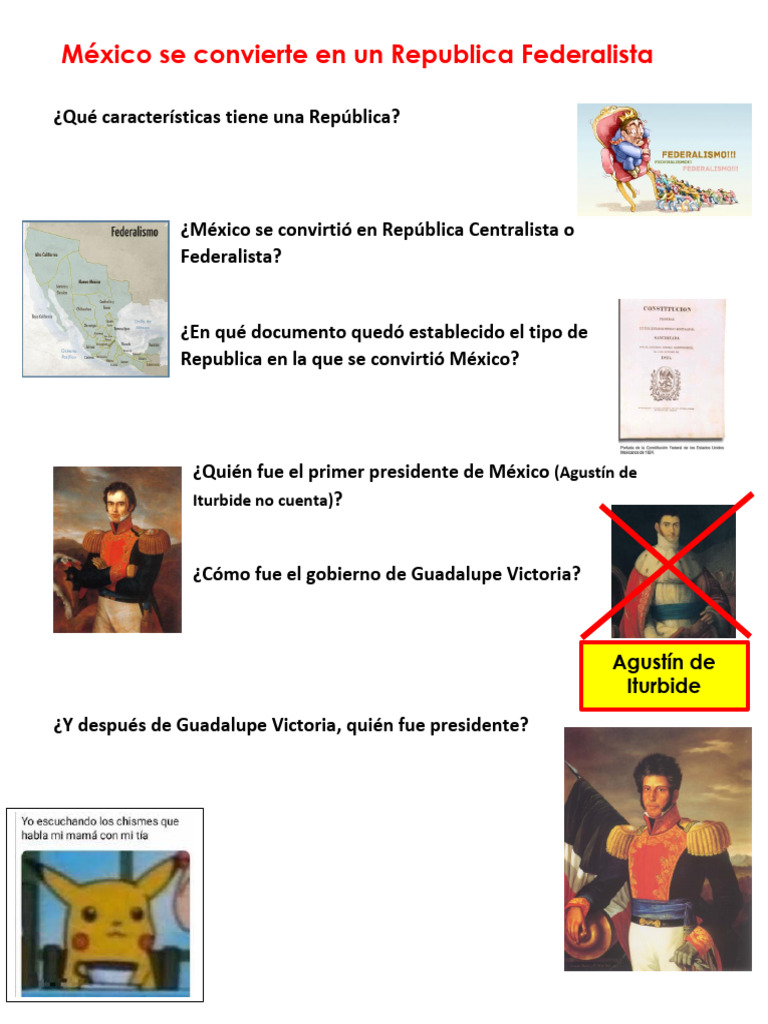 México Se Convierte en Un Republica Federalista-Fusionado | PDF