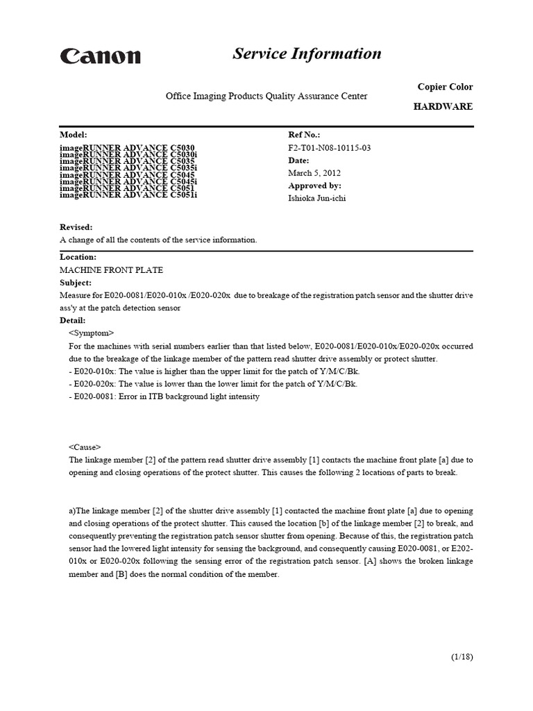 iR-ADV C5051504550355030 SeriesxSIxENxA4 | PDF | Shutter (Photography ...