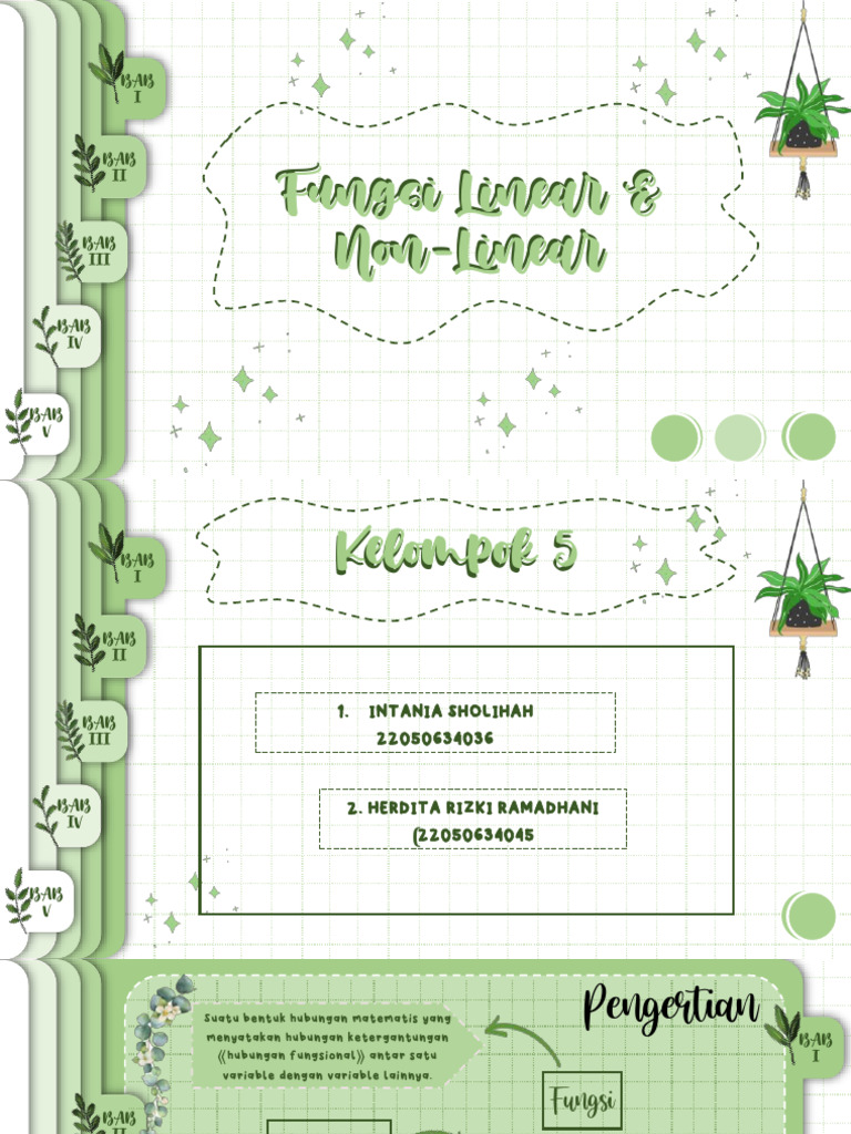 22b - Kelompok 5 - Fungsi Linear 0 Non Linear | PDF