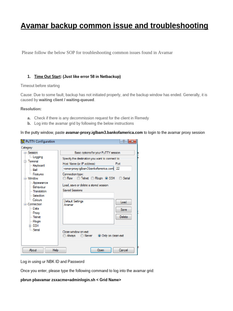 Avamar Backup Common Issue and Troubleshooting | PDF | Server ...