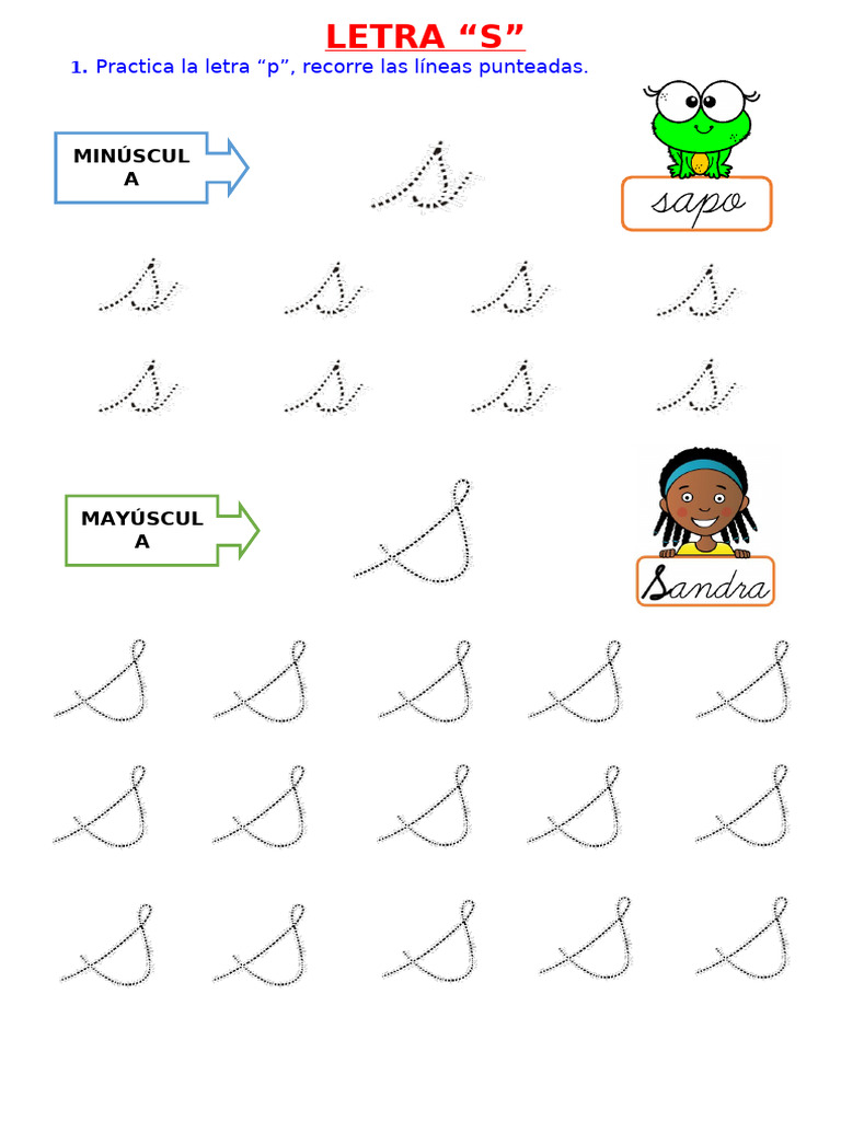 4 Ficha Letra S | PDF