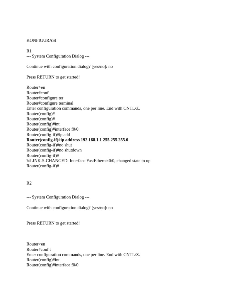 KONFIGURASI Static Routing | PDF