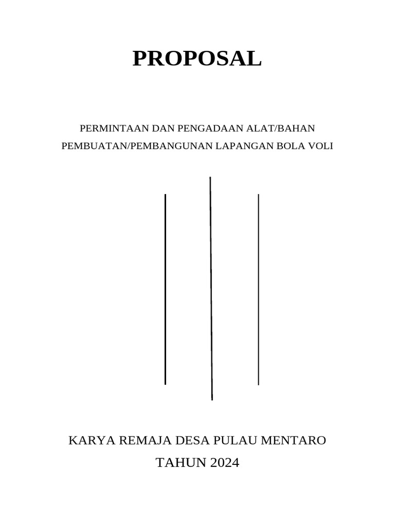 Proposal Lapangan Bola Voli | PDF