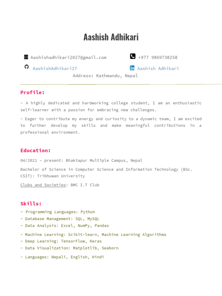 Aashish Resume | PDF