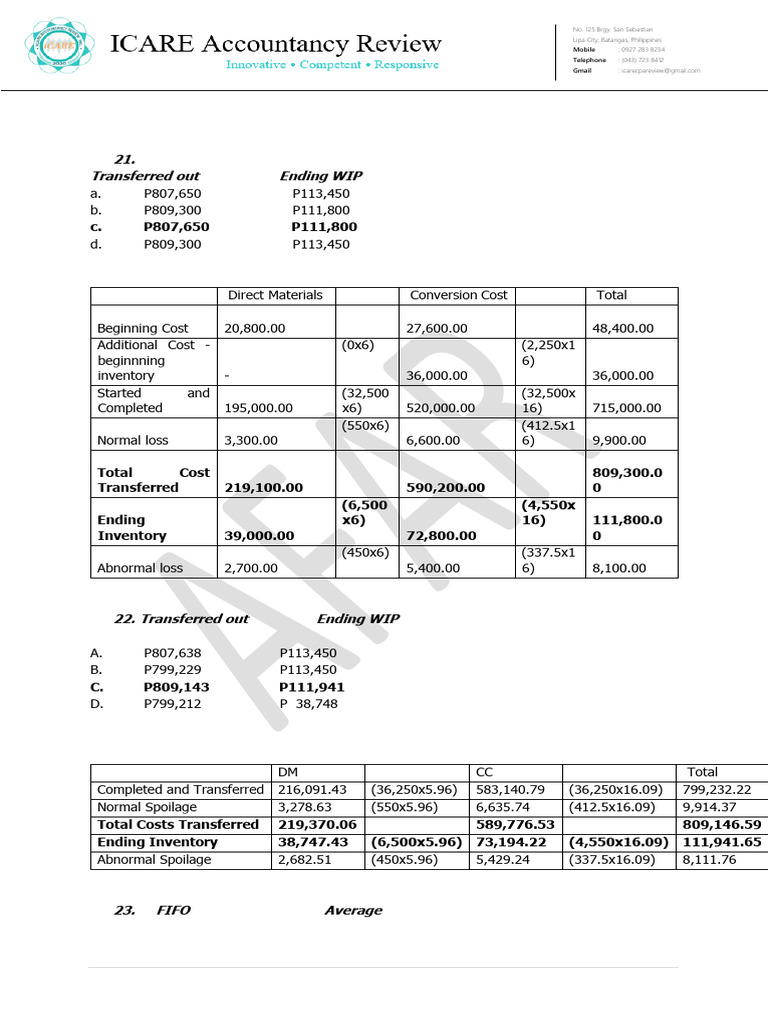 AFAR PREWEEK Key Answer October 2024 (2)AAAA | PDF | Financial Accounting | Business