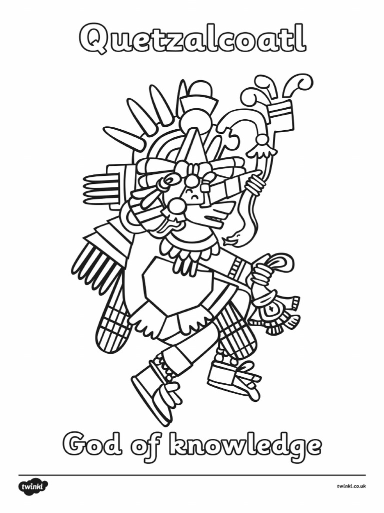 T T 2668 Aztec Gods Colouring Sheets | PDF