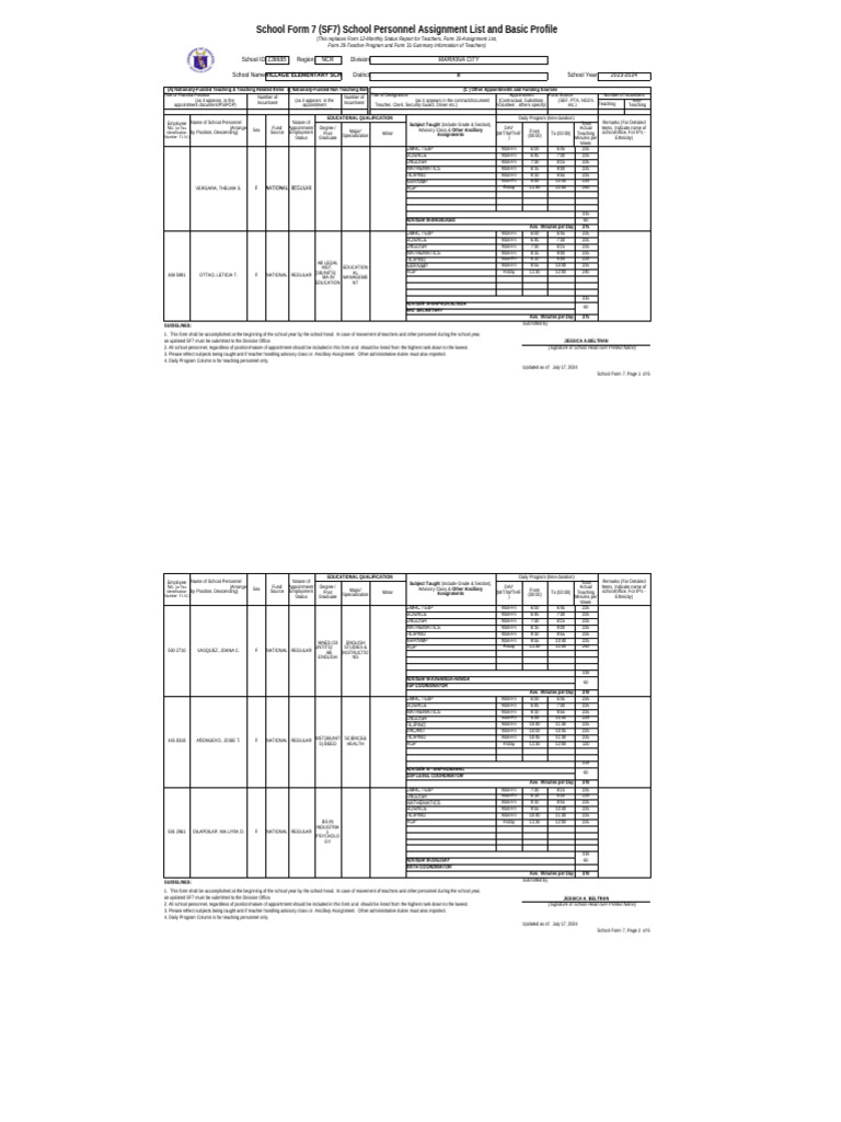 Gr3 Sf7 Updated February2025 | PDF | Employment