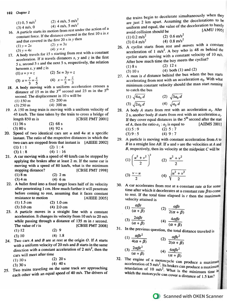 PHY PRACTICE SHEET NO 02 | PDF