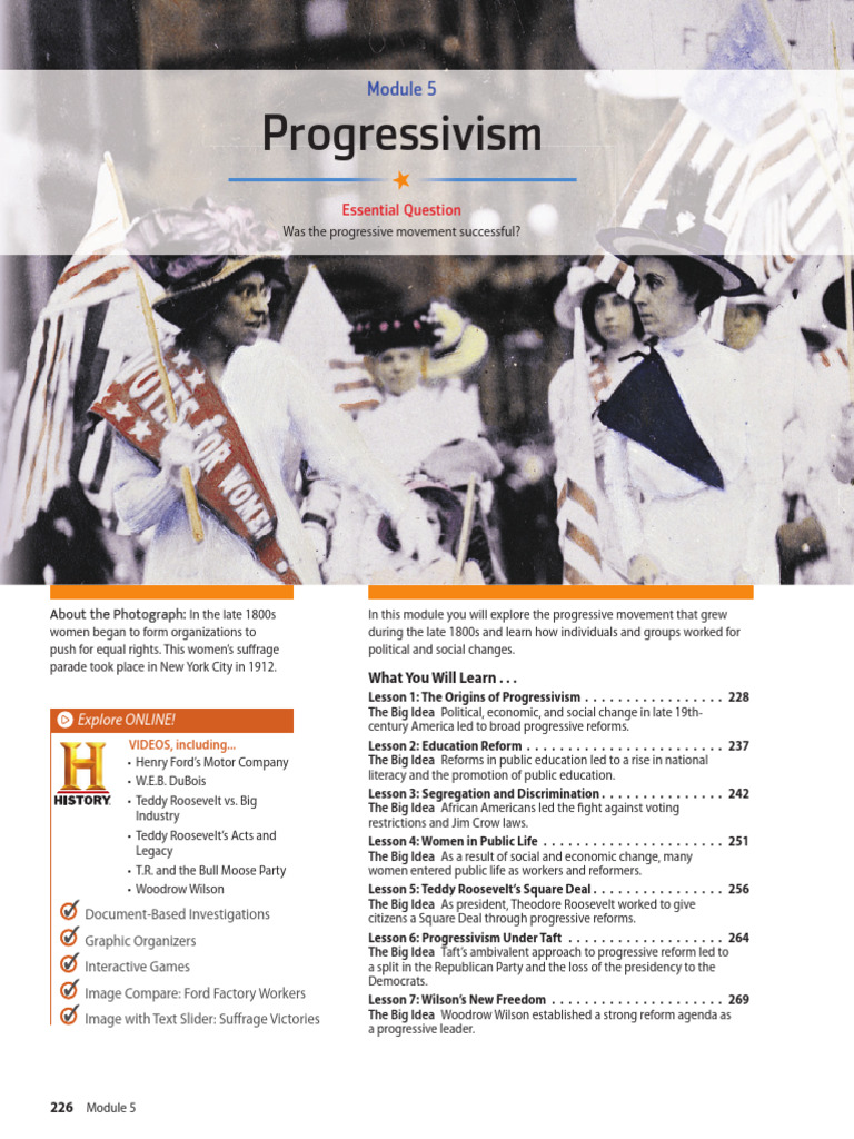 Lesson 5.1 | PDF | Progressivism In The United States | Muckraker