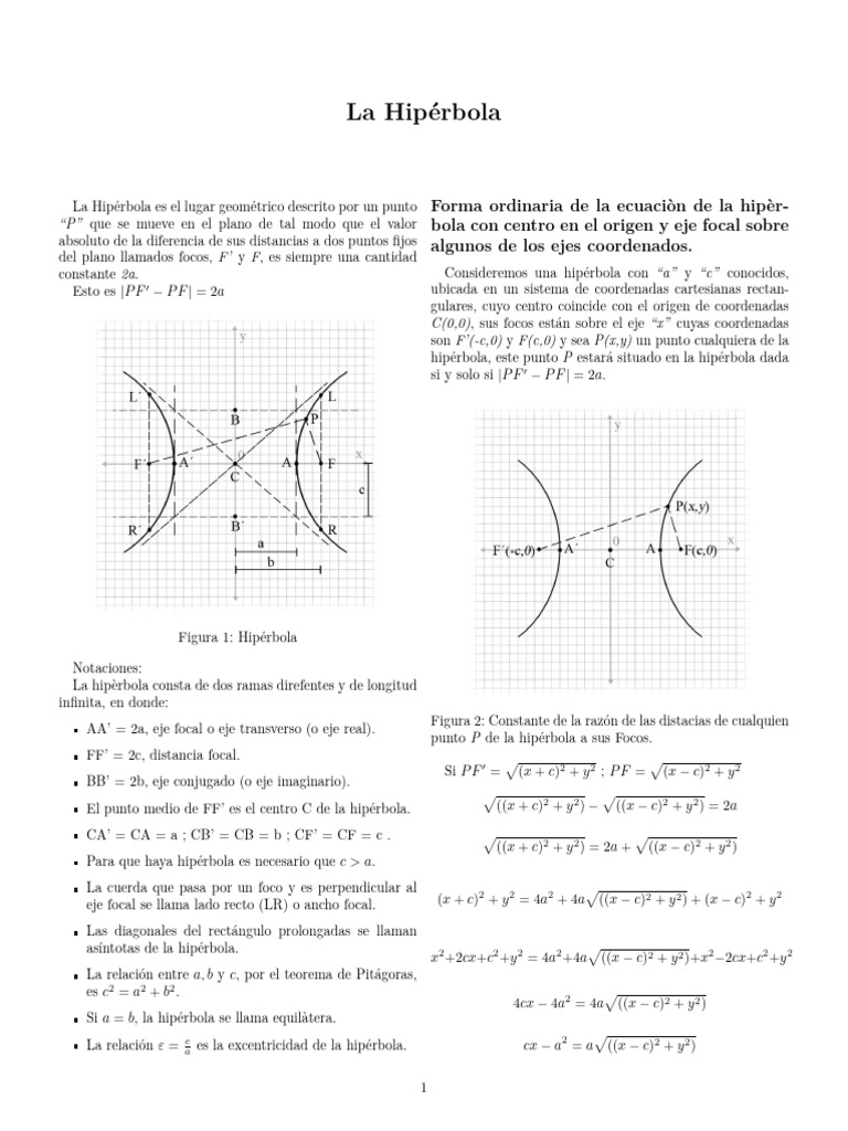 Hiperbola | PDF | Geometría | Geometría euclidiana