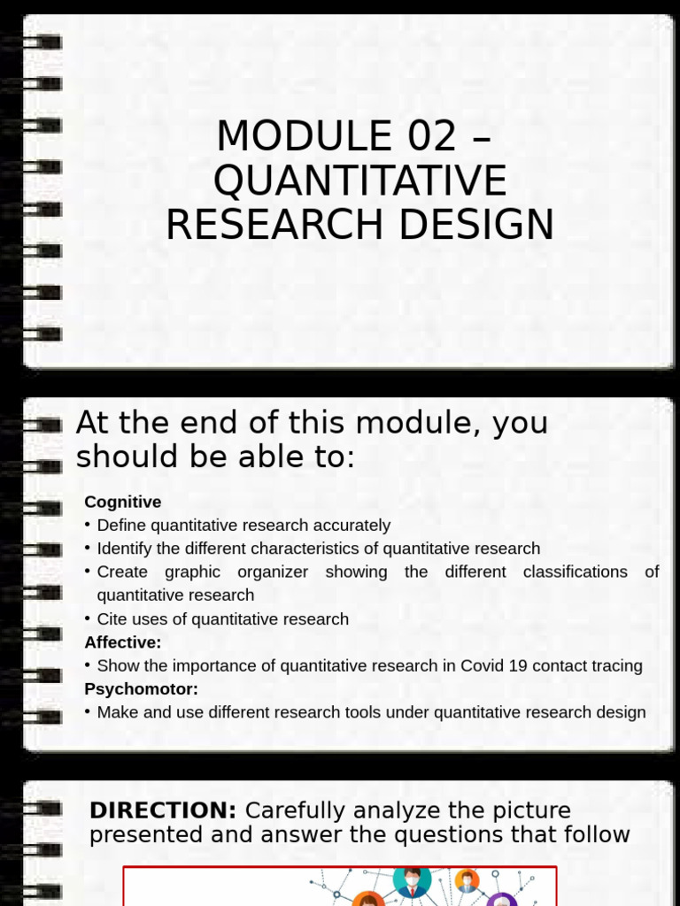 Module 02 - Quantitative Research Design | PDF | Statistics | Quantitative Research
