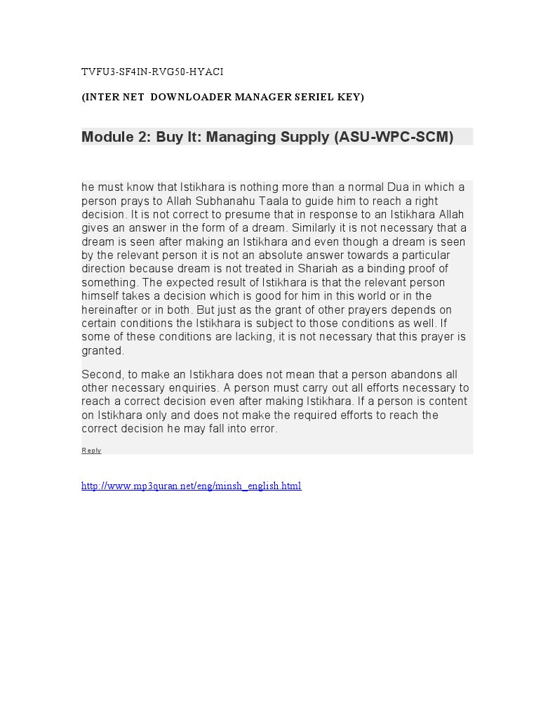 Module 2: Buy It: Managing Supply (ASU-WPC-SCM) : (Inter Net Downloader ...