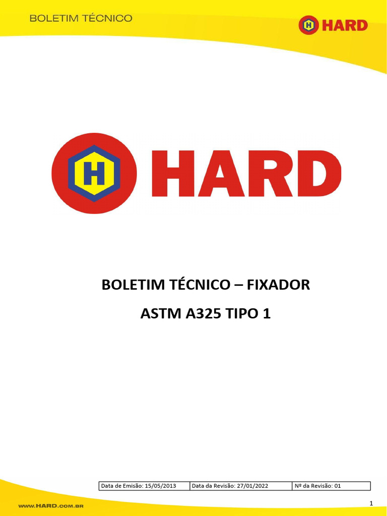 BT - Linha ASTM A325 V1 | PDF | Parafuso | Torque