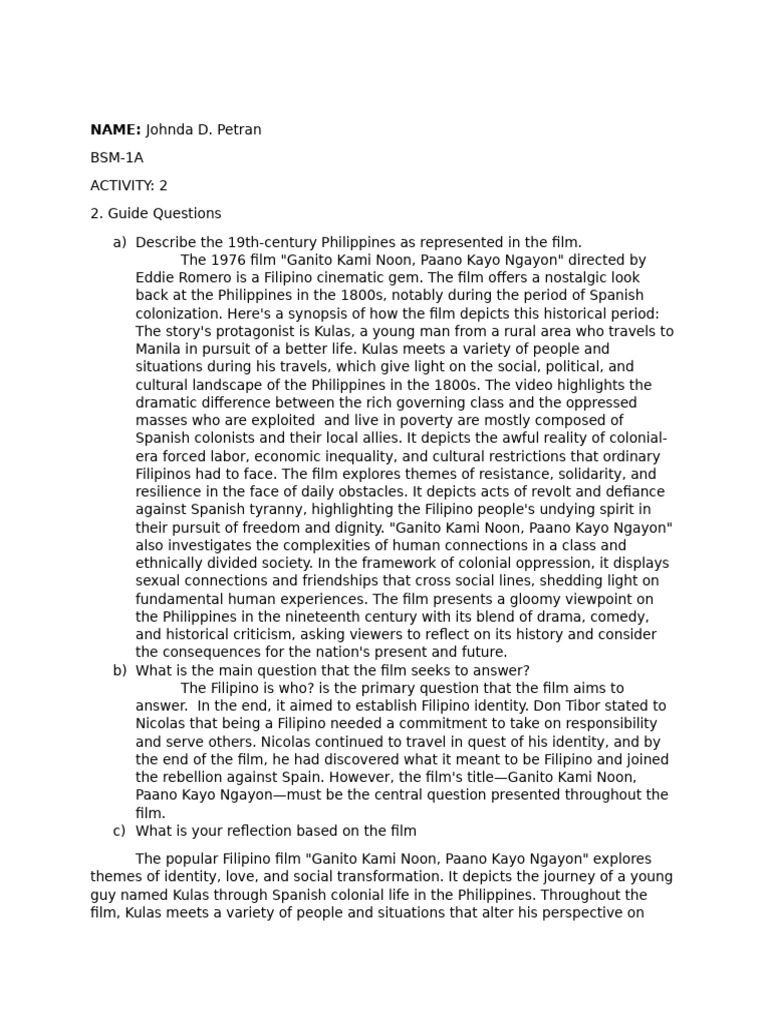 activity 2 rizal | PDF | Philippines