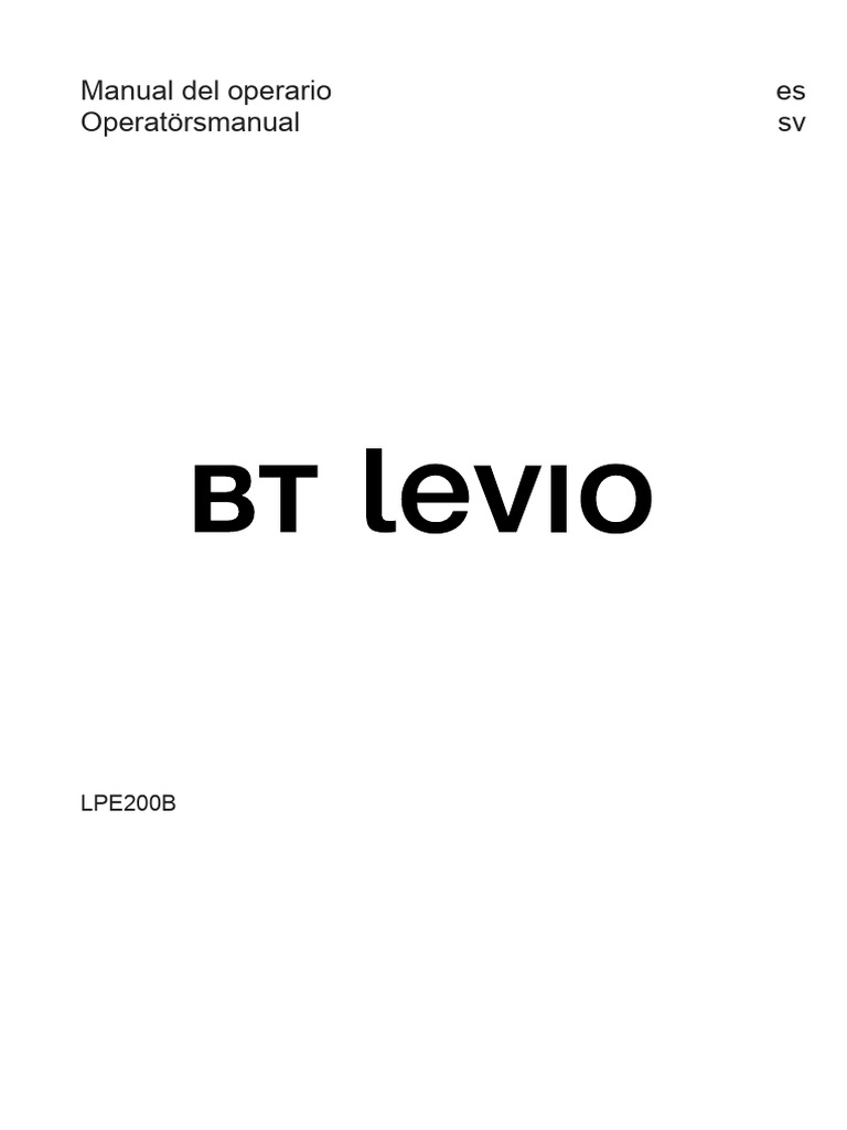 Manual del Operario LPE200B | PDF | Máquina elevadora