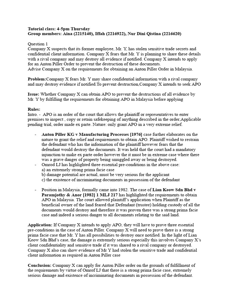 Tutorial Week 13 Assignment | PDF | Separation Of Powers | Criminal Law