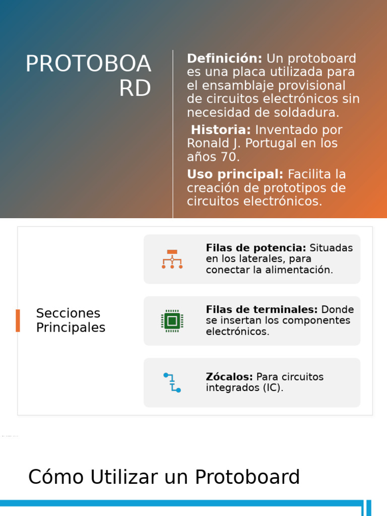 Guía Rápida del Uso del Protoboard | PDF