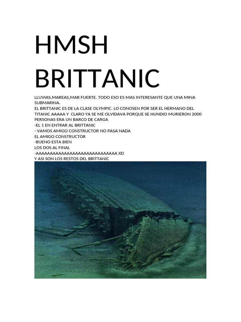 El Hundimiento del Britannic | PDF