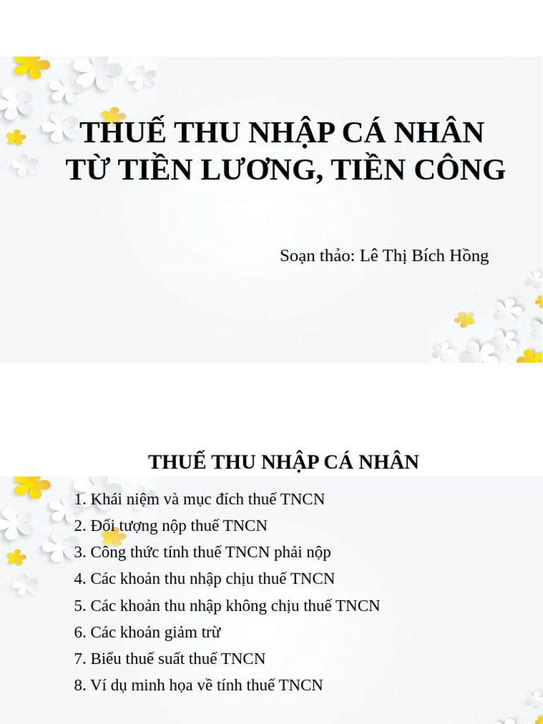 Thue Thu Nhap Ca Nhan Tu Tien Luong, Tien Cong | PDF