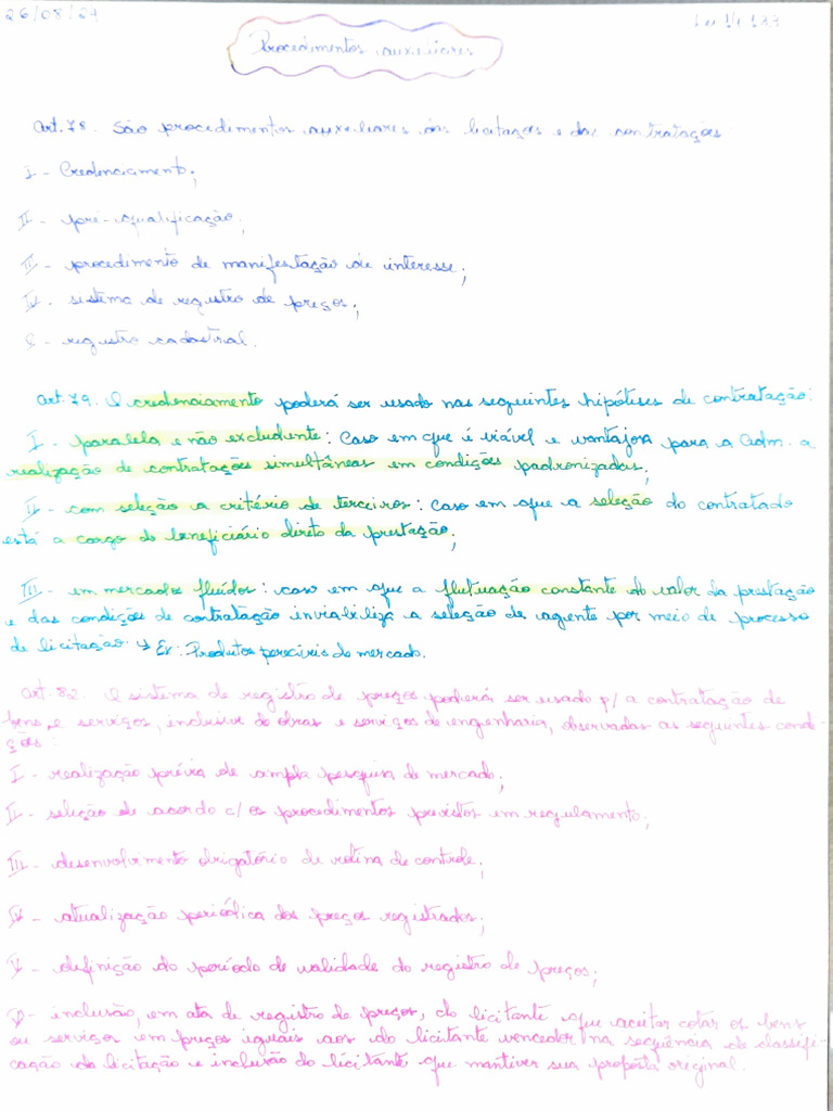 Procedimentos Auxiliares 14133 | PDF