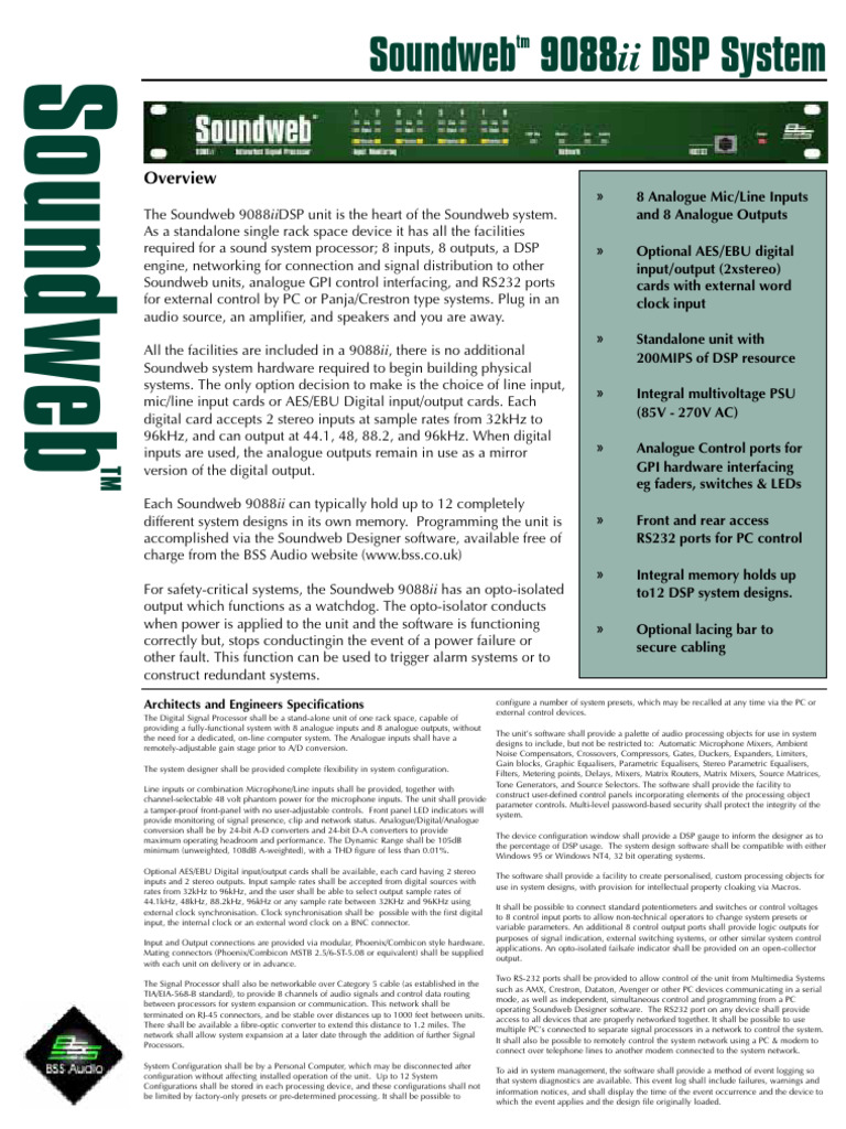 SW9088ii-ds | PDF | Electronics | Computer Engineering