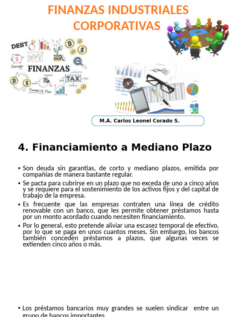Finanzas Industriales Corporativas Clase 4 | PDF | Préstamos | Bancos
