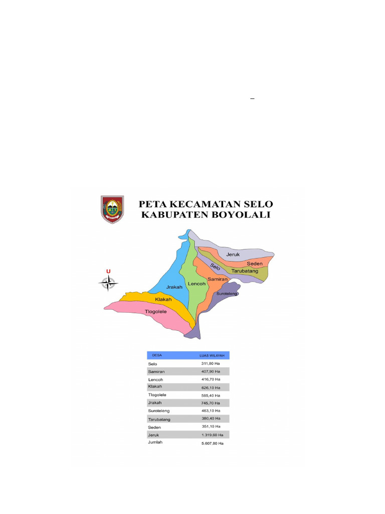 lampiran profil kecamatan selo | PDF