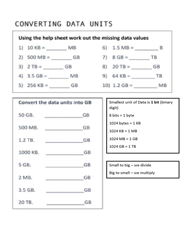 Data Storage Conversion | PDF