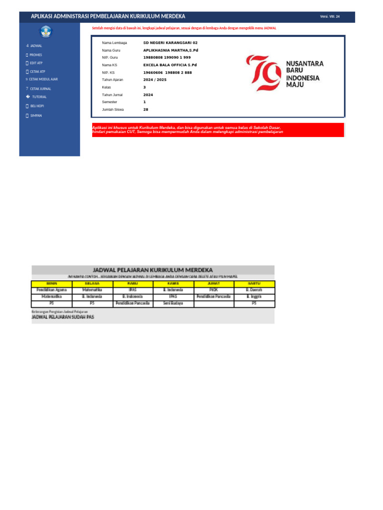 PERANGKAT IKM SMT 1 2024 TERBARU BETUL | PDF