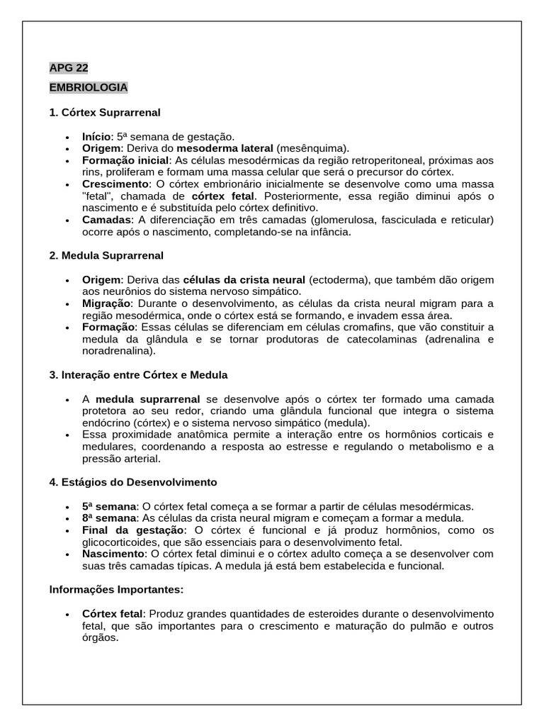 APG 22 - SOI II | PDF | Glândula suprarrenal | Cortisol