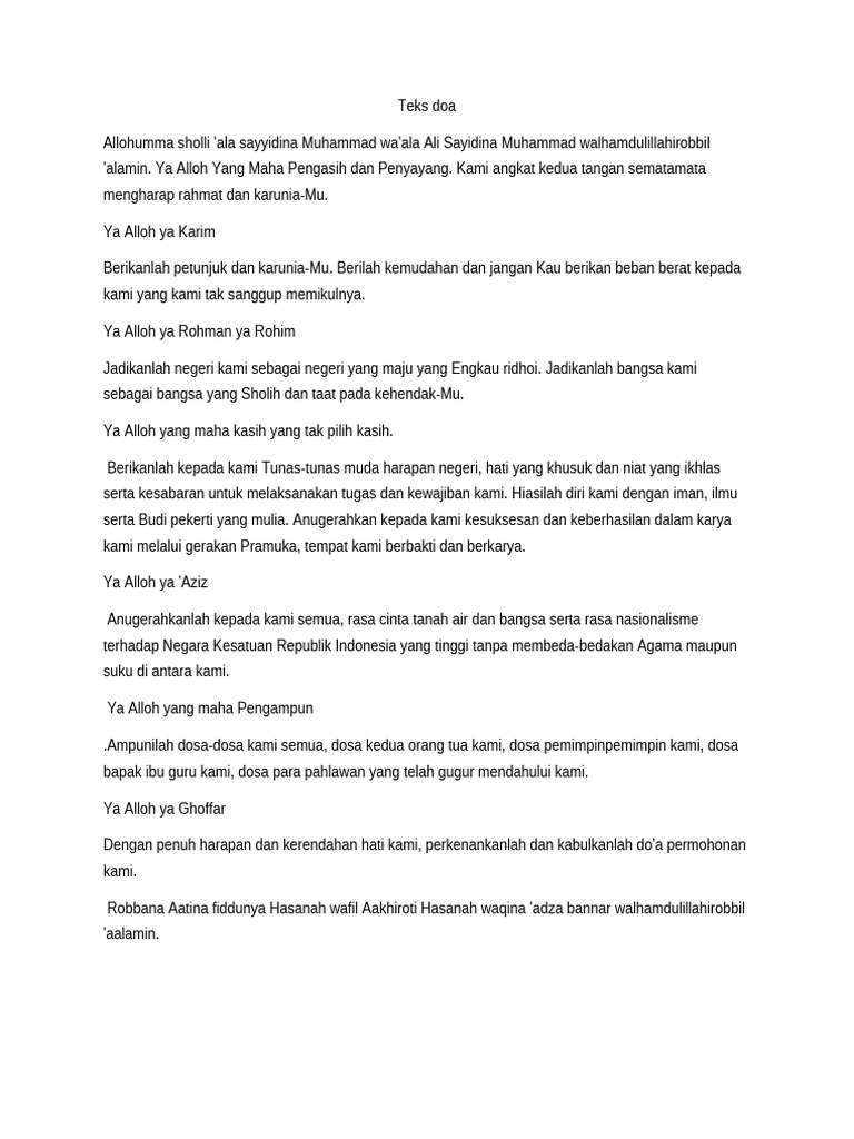Teks doa | PDF