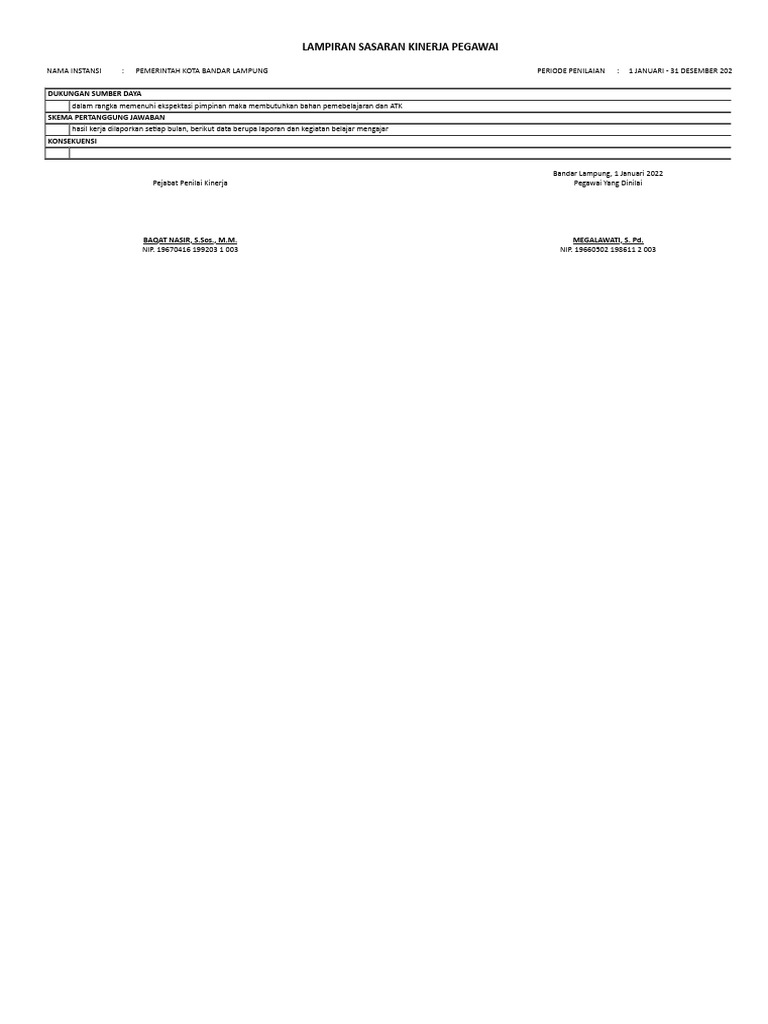 Cetak Lampiran SKP | PDF