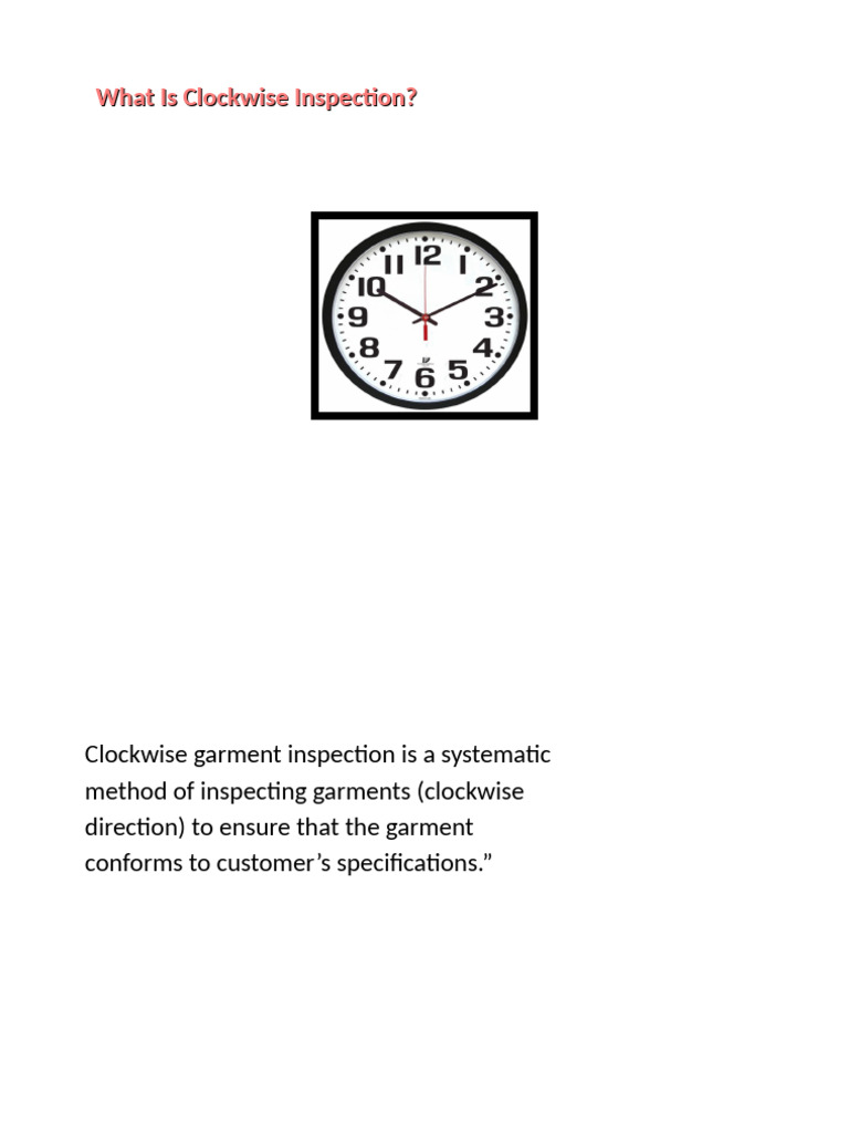 Clock Wise Inspection | PDF