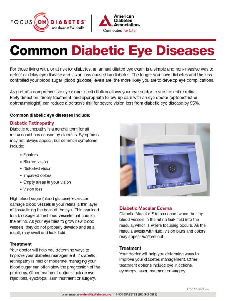Diabetic Eye Health Guide | PDF | Diabetes | Medical Specialties