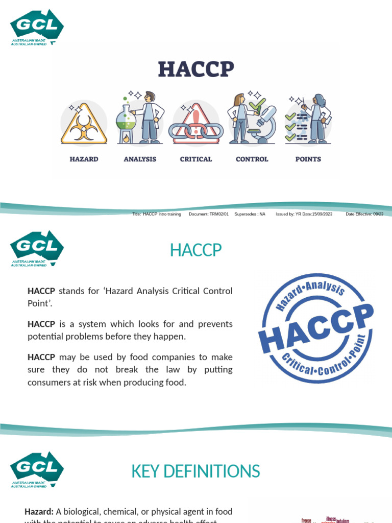 Trm01-01 Haccp Training | PDF | Hazard Analysis And Critical Control ...