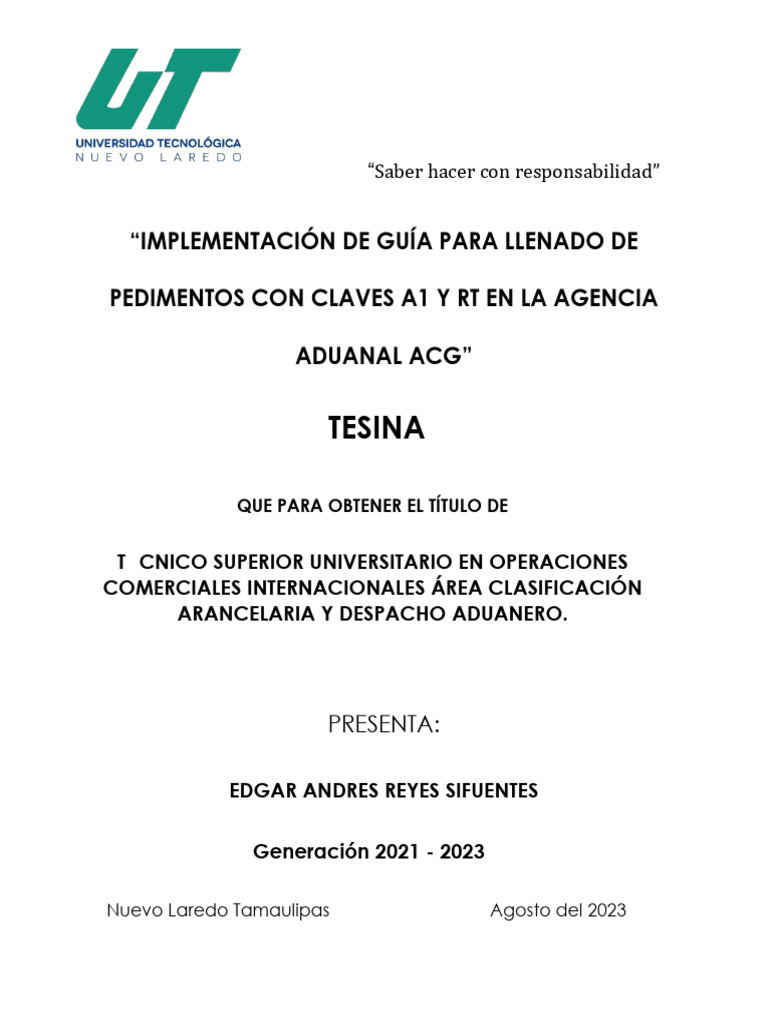 Guía para Llenado de Pedimentos ACG | PDF | Arancel | aduana