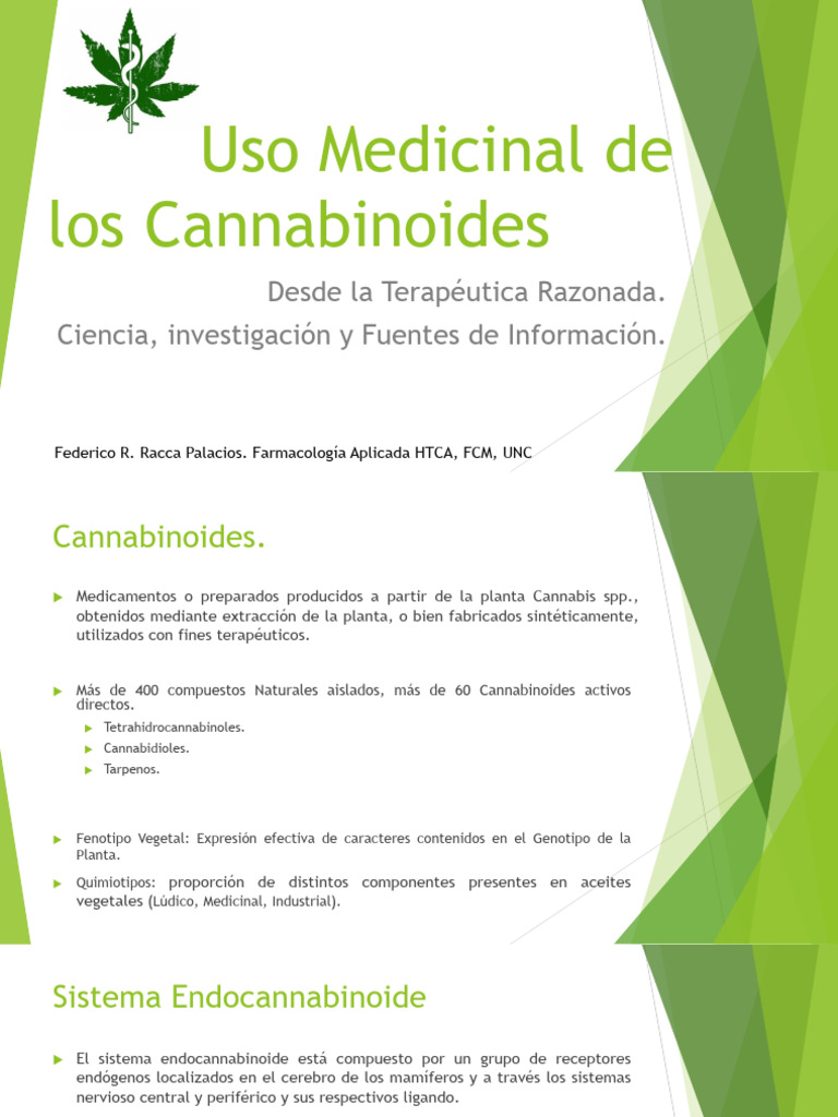 Uso Medicinal De Los Cannabinoides Federico Racca Palacios Pdf