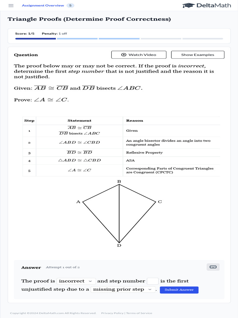 DeltaMath Student Application 2 | PDF